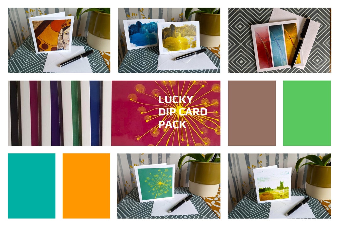 Set of 6 Lucky Dip Greetings Cards - Etsy