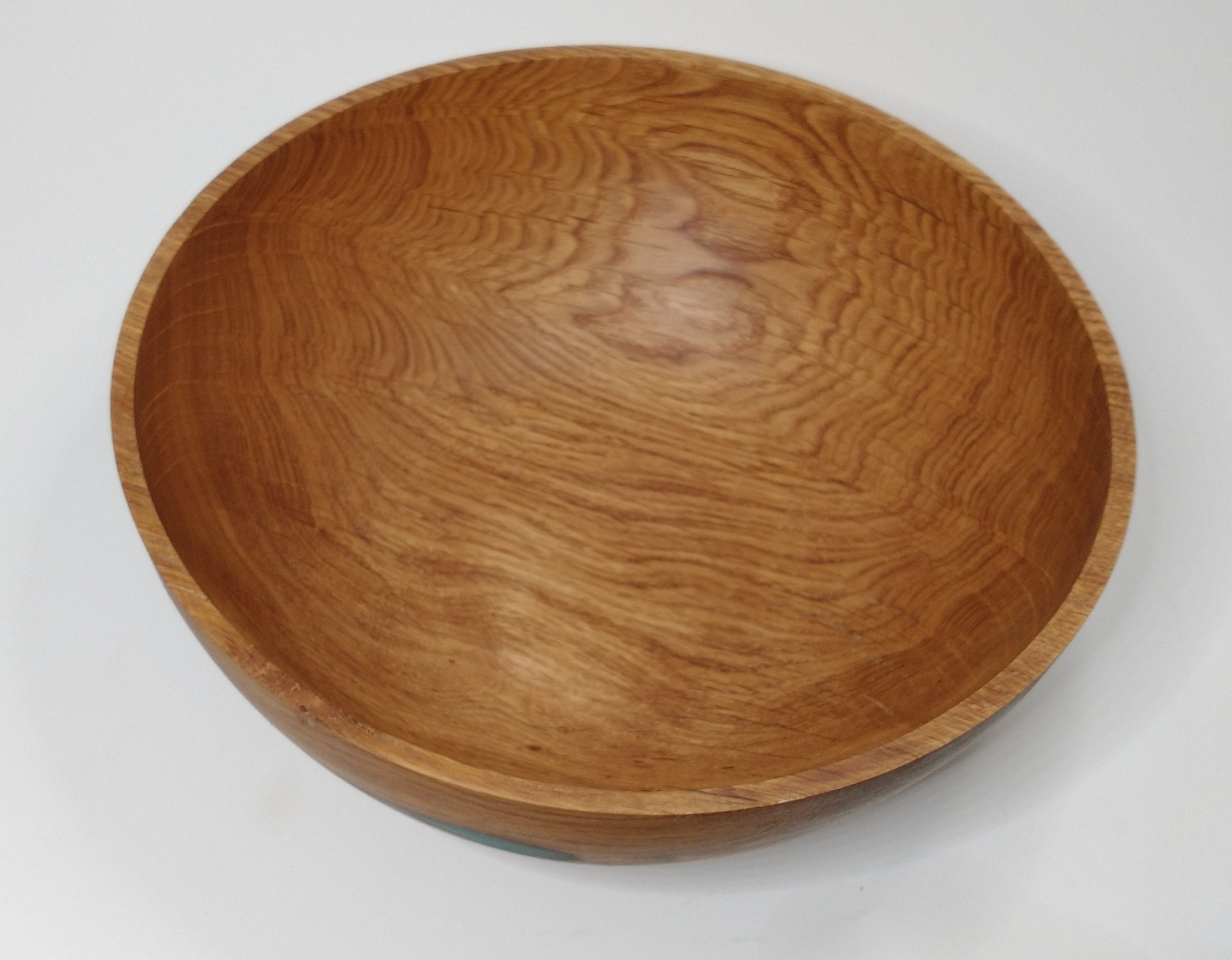 Resin Filled Oak Wood Bowl, Hand Turned Salad Bowl, Traditional Bowl ...