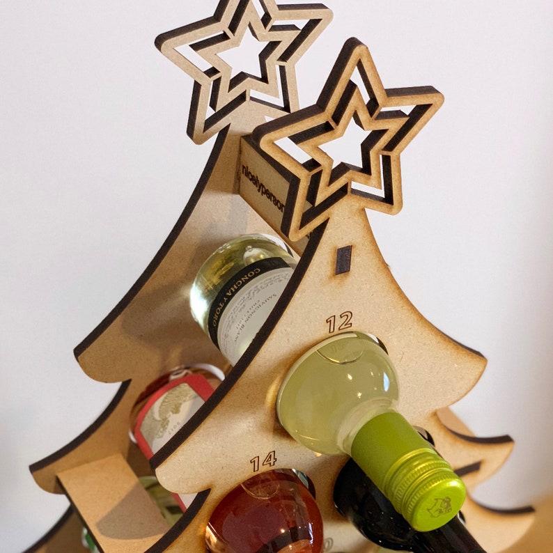Advent Calendar Miniature Wine Advent Calendar Wine Tree - Etsy UK