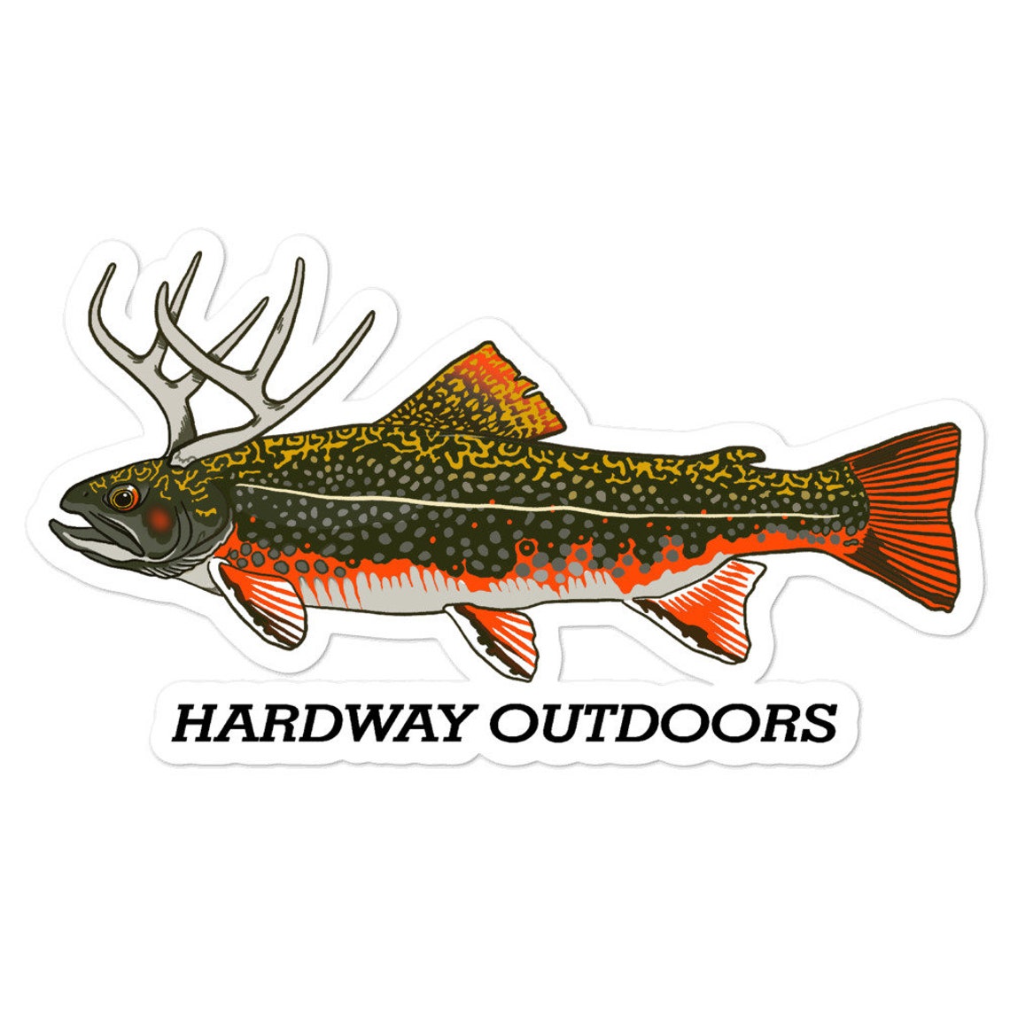 Buck Trout Sticker - Etsy