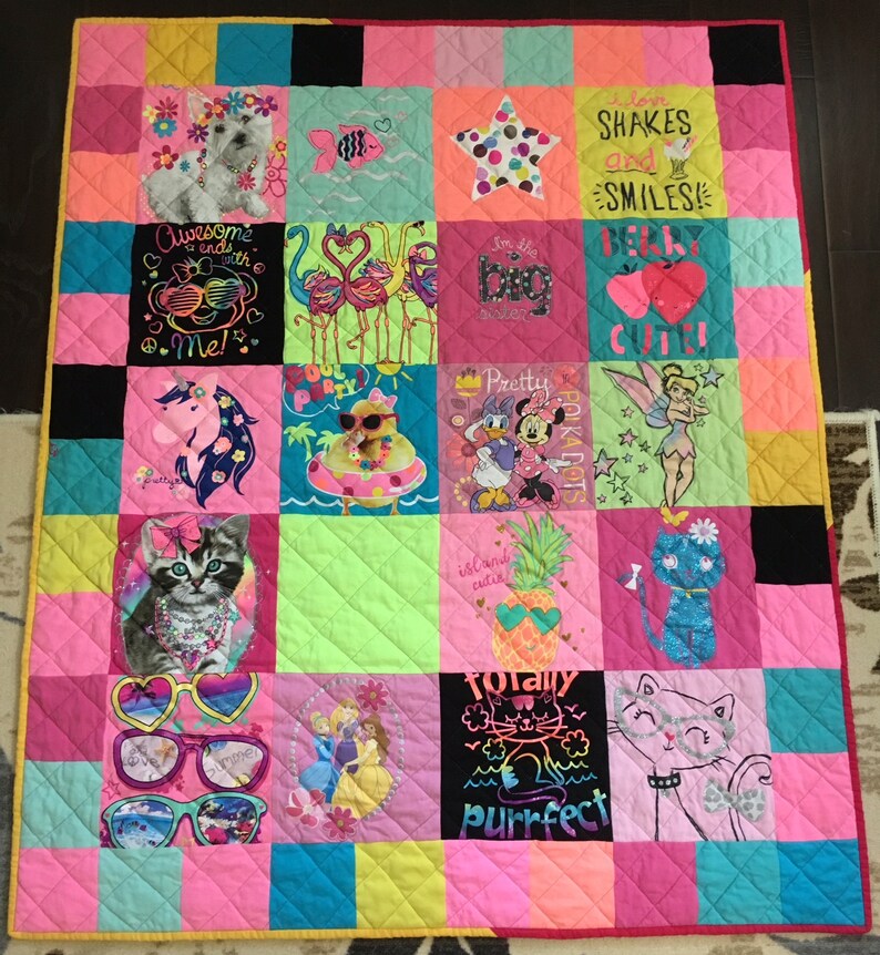 Custom T Shirt Quilt Memory Quilt Memory Blanket T Shirt Etsy