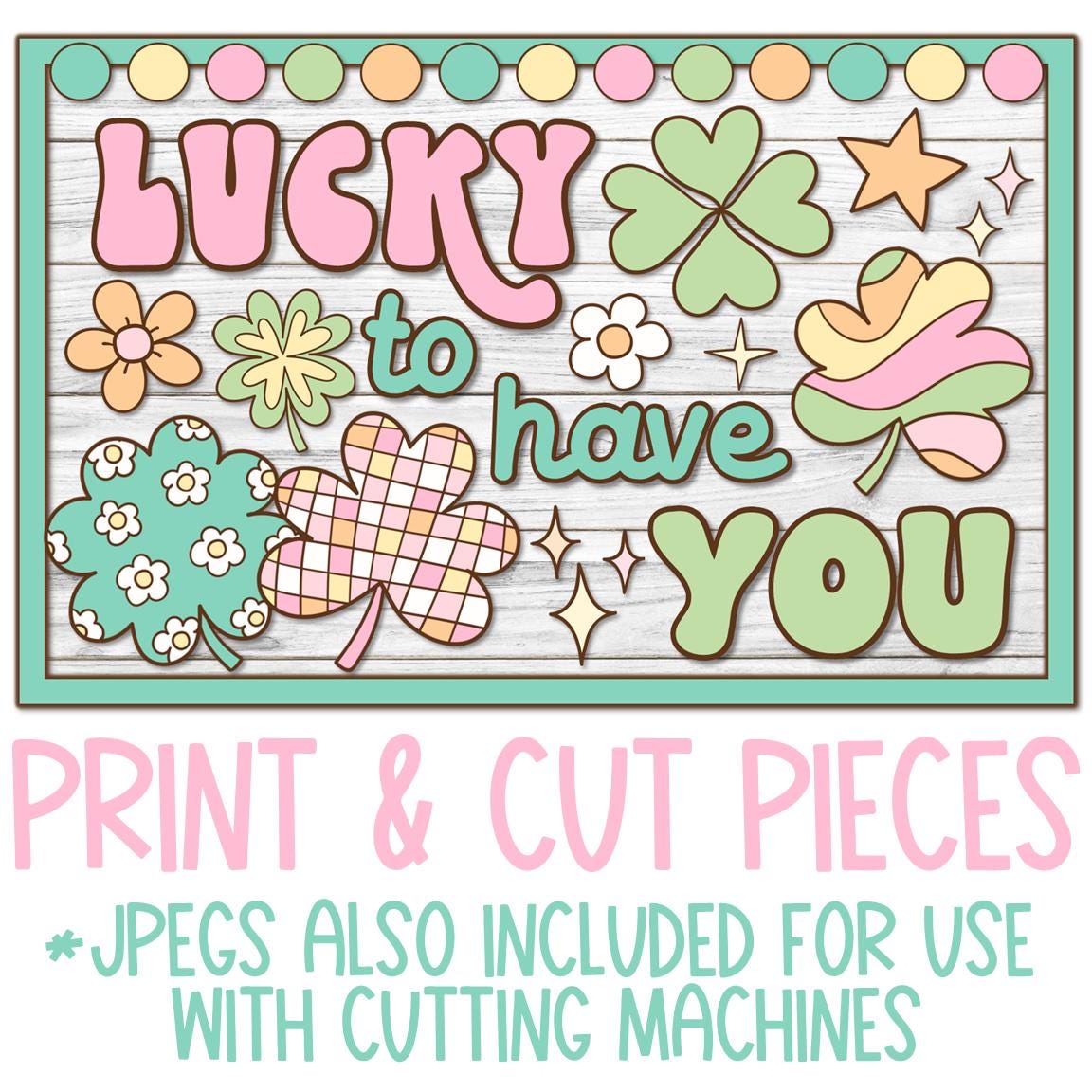 St. Patrick's Day Bulletin Board | Groovy Retro Classroom Decor - Etsy
