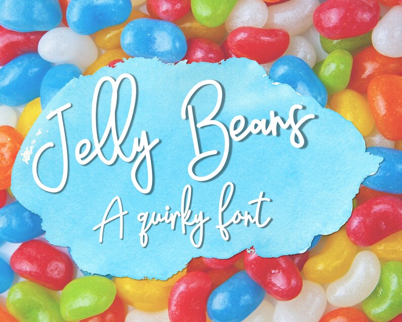 Handwritten Font- Jelly Beans - Etsy