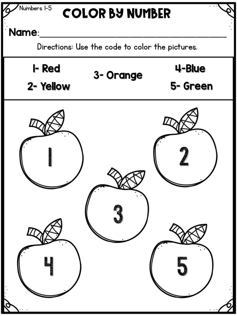 Printable Preschool, Kindergarten and 1st Grade Worksheets, Counting ...