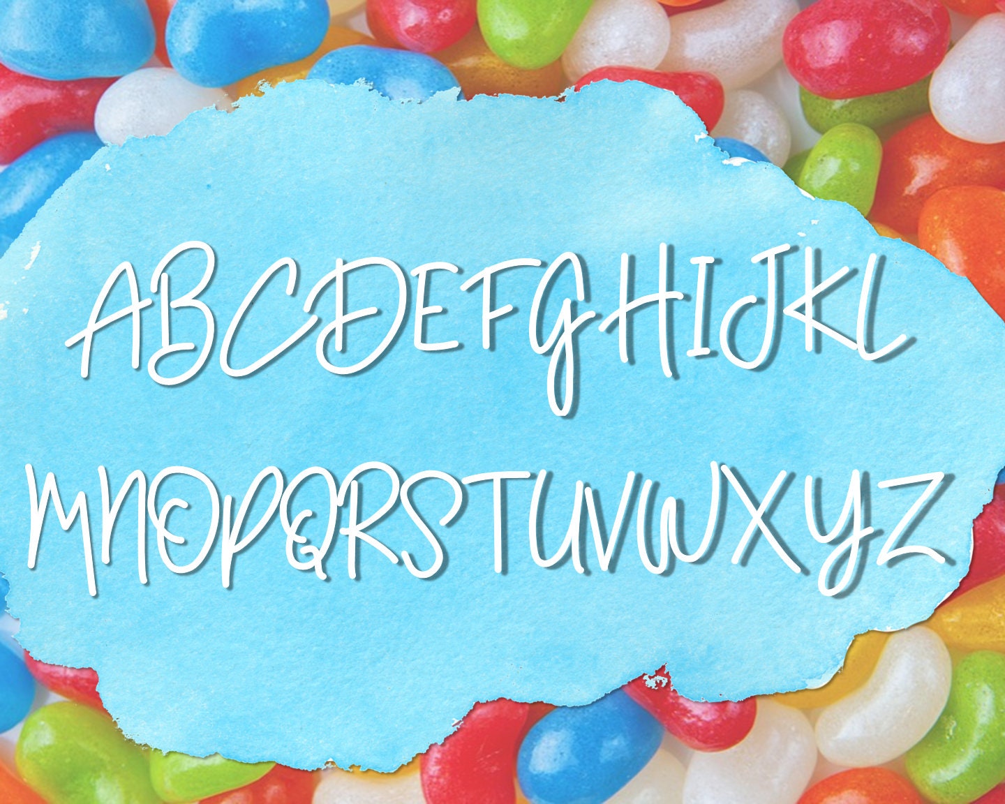 Handwritten Font- Jelly Beans - Etsy