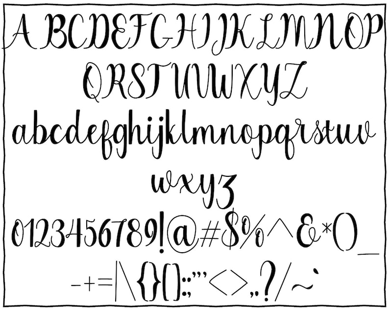 Script Font- Confetti - Etsy