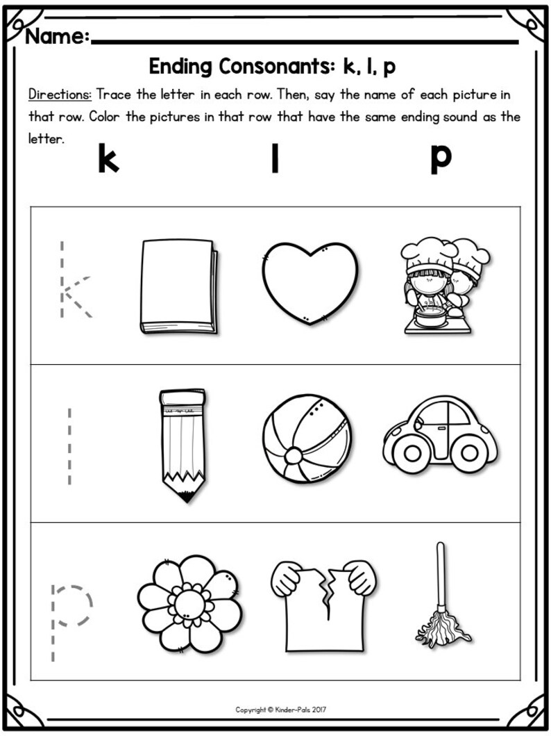 Printable Preschool, Kindergarten and 1st Grade Worksheets, Beginning ...