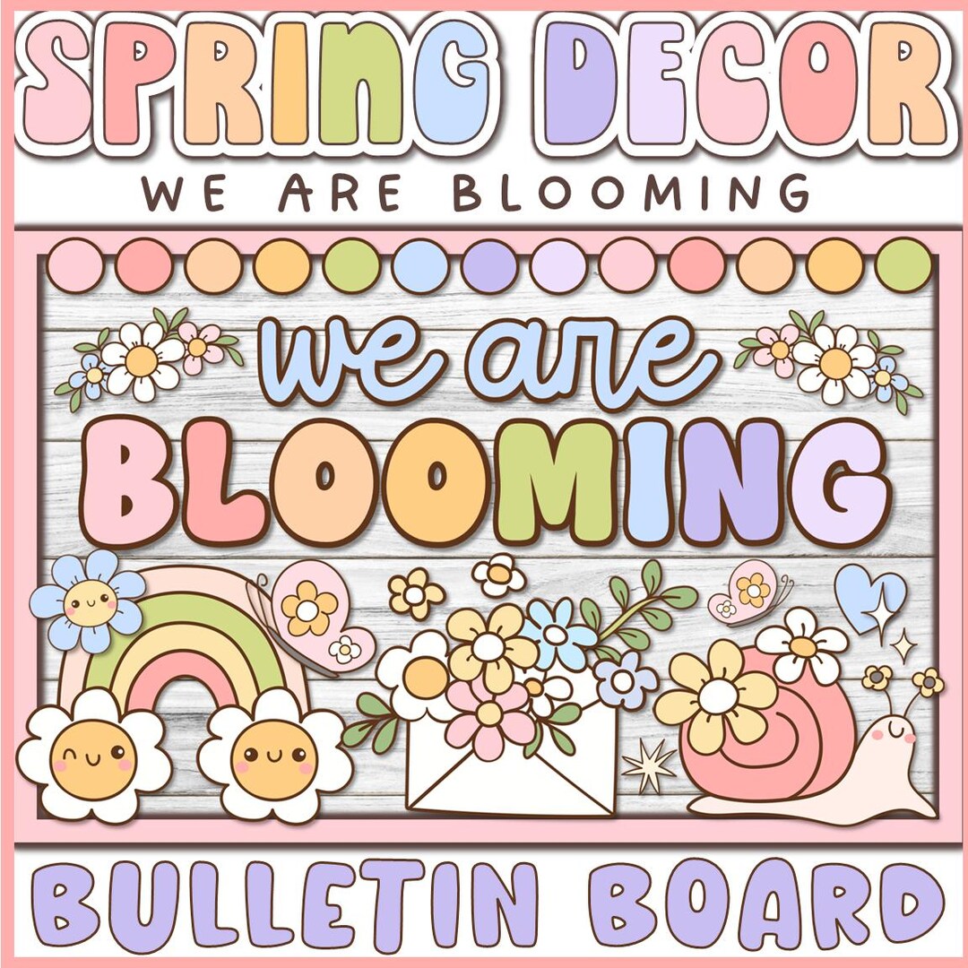 Spring Growth Bulletin Board Decor | Blooming Classroom Display ...