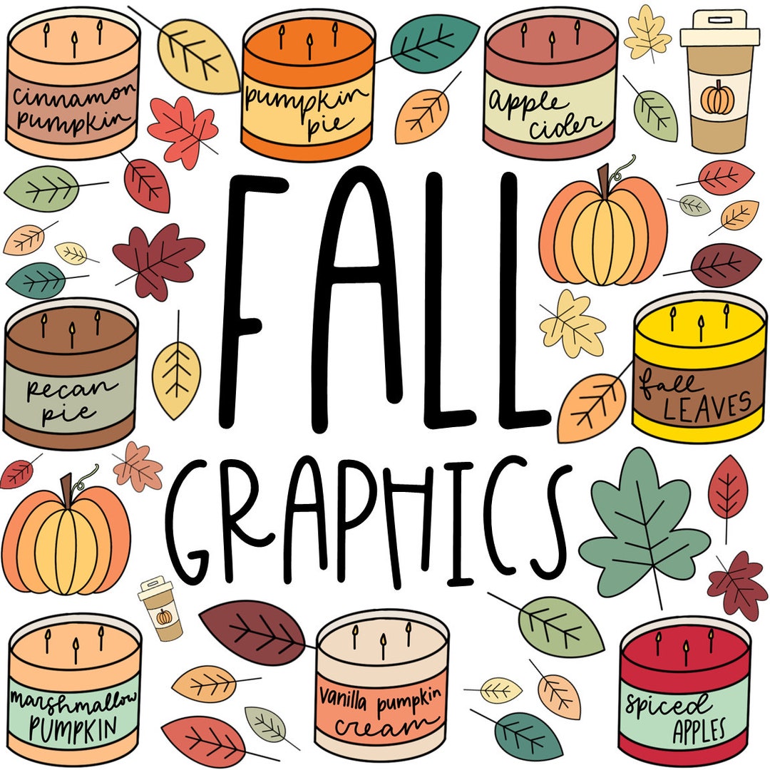 Fall and Autumn Clipart | PNG Files | Fall Candles - Etsy