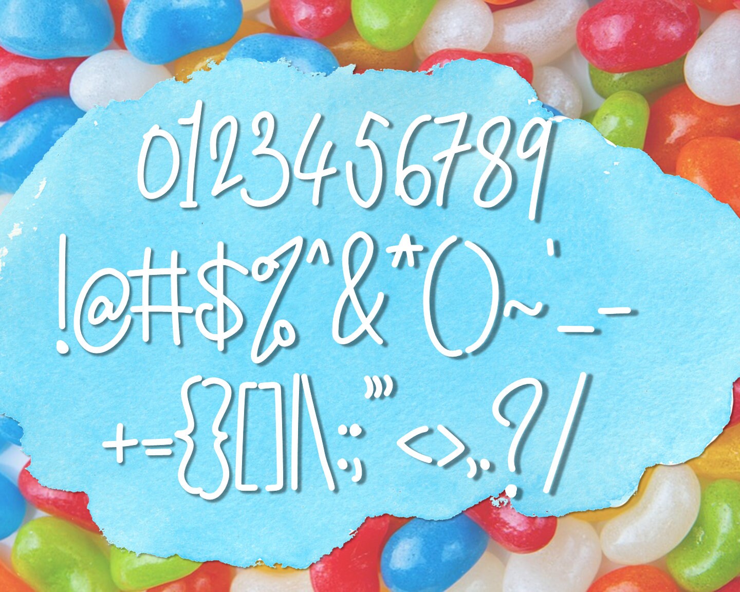 Handwritten Font- Jelly Beans - Etsy