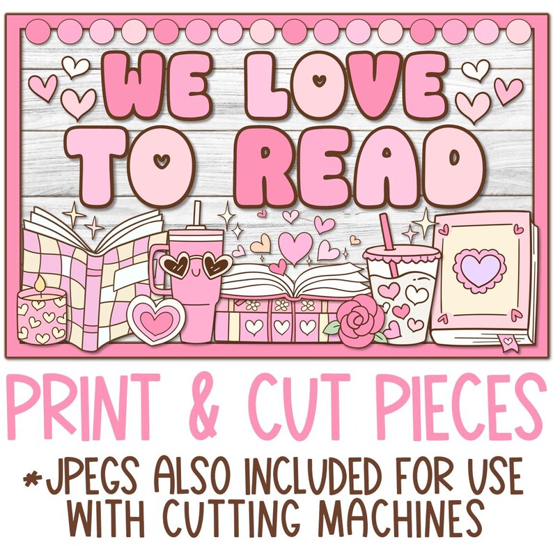 Valentine's Day February Books Library Bulletin Board Door Decor | Love ...