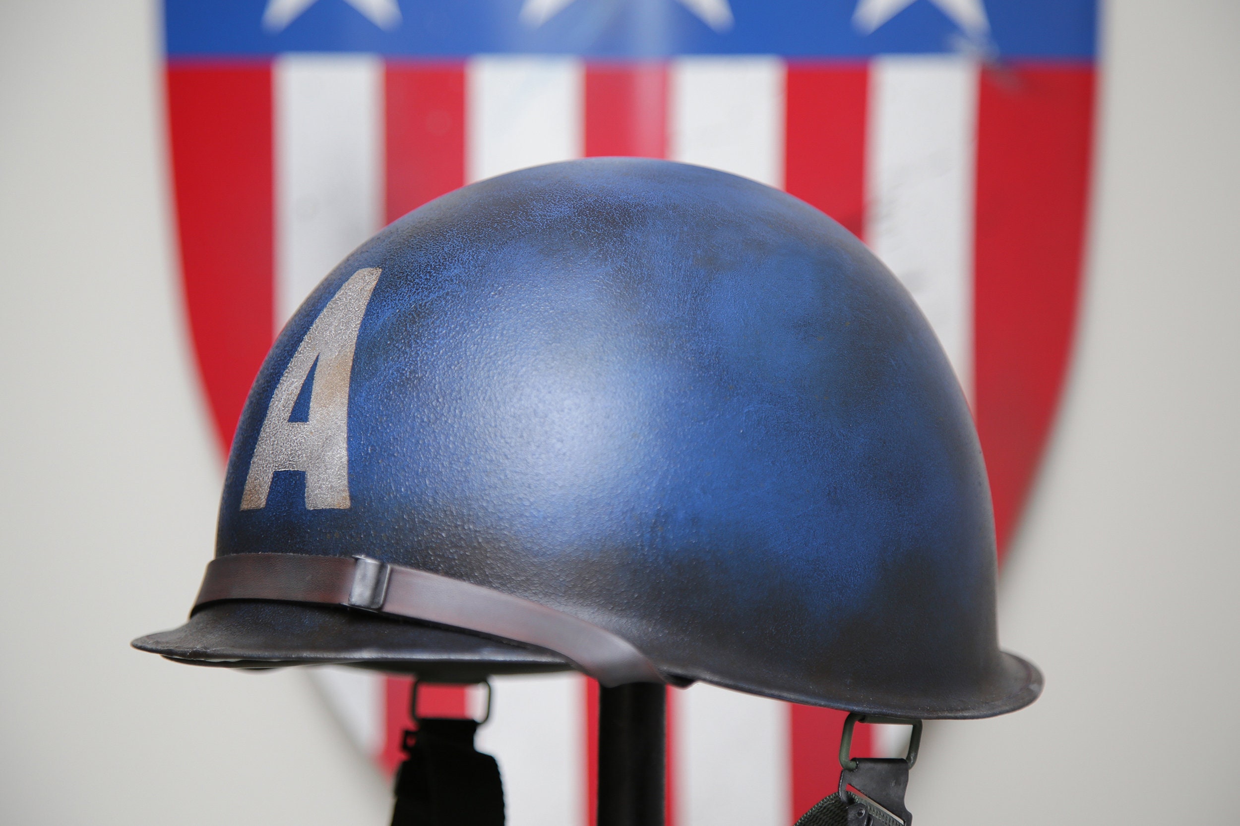 Captain America WWII Helmet Replica - Battle Damaged - Steel - Etsy