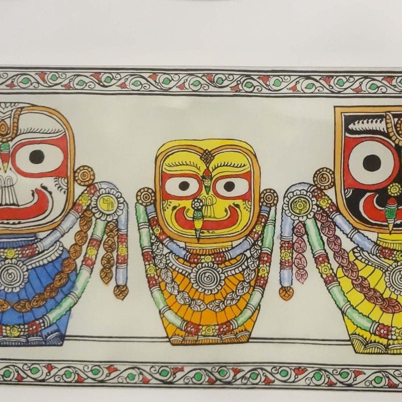 Hand Painted Tussar - Etsy