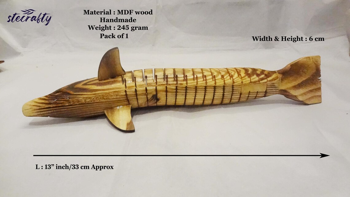 MDF Wooden Moveable Dolphin Fish-moving Dolphin Decor-handmade Fish ...