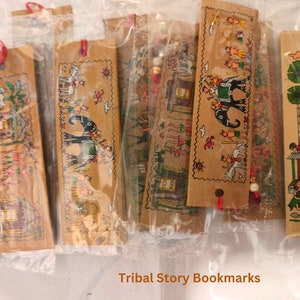 Hindu Religious Bookmark: Tribal Story Palm Leaf Page Marker - Etsy UK