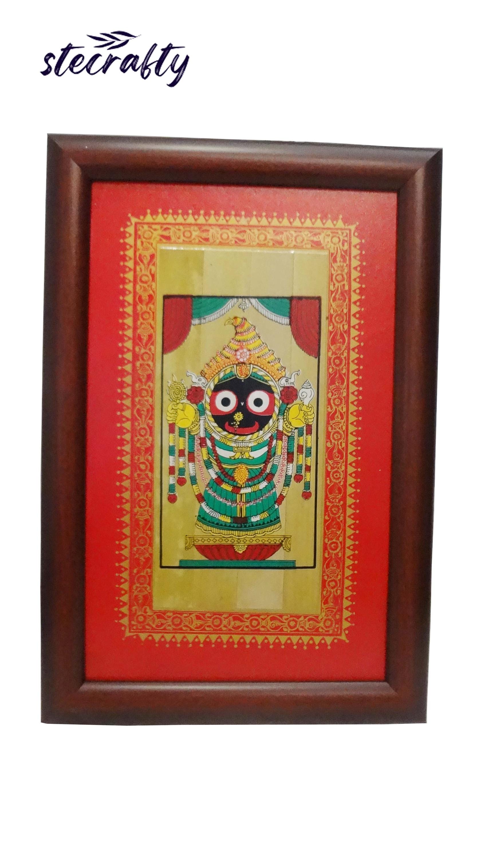 Lord Jagannath Palm Leaf Painting Frame,palm Leaves Pattachitra,leaf ...