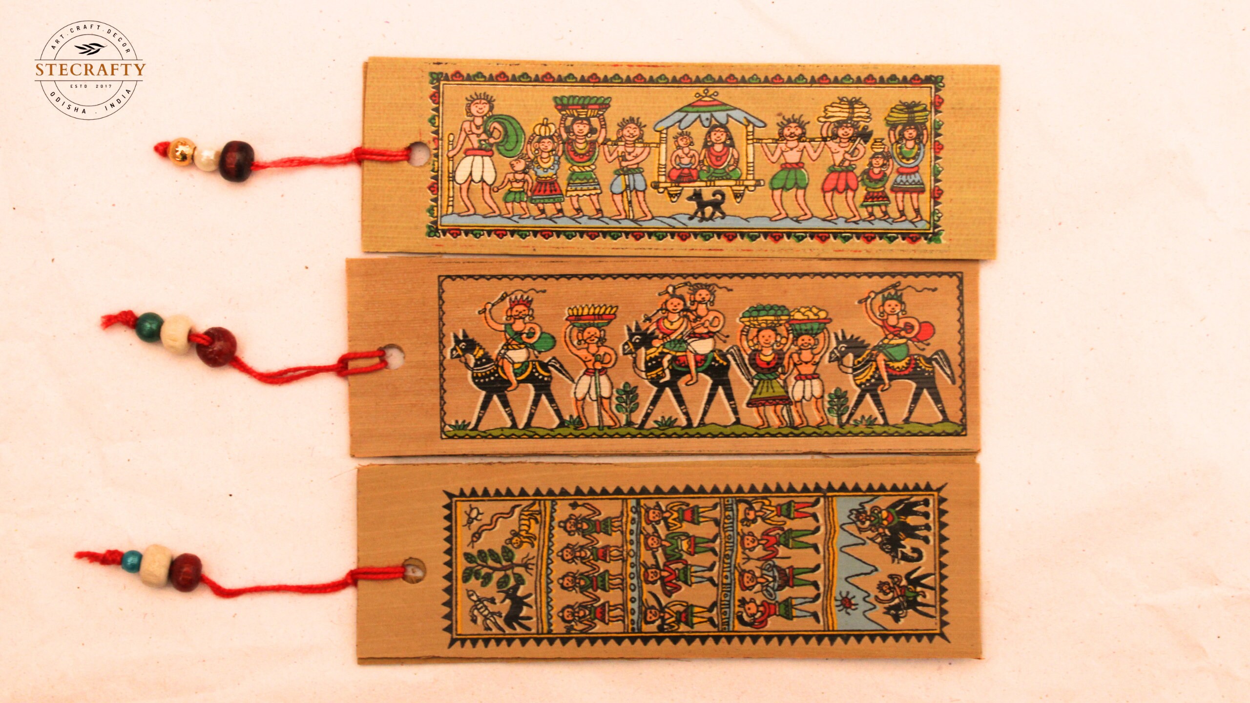 Hindu Religious Bookmark: Tribal Story Palm Leaf Page Marker - Etsy UK