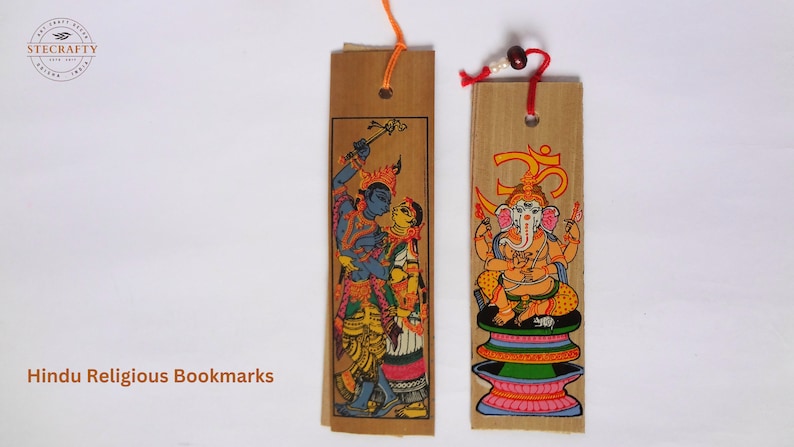 Hindu Religious Bookmark: Tribal Story Palm Leaf Page Marker - Etsy UK
