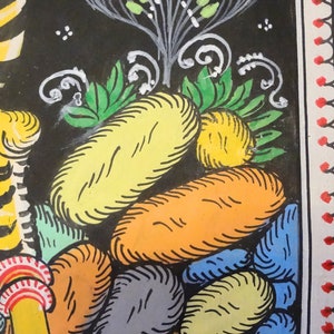 Navagunjara Pattachitra Painting: Tussar Silk Indian Mythology Art - Etsy