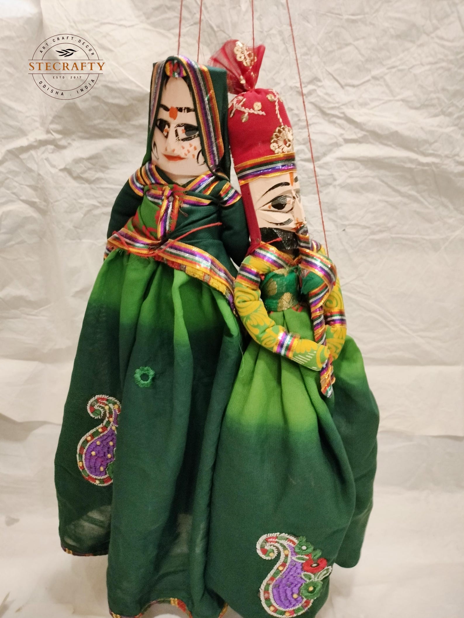 Traditional Indian Puppet Pair-handcrafted Puppets-rajasthani Kathputli ...