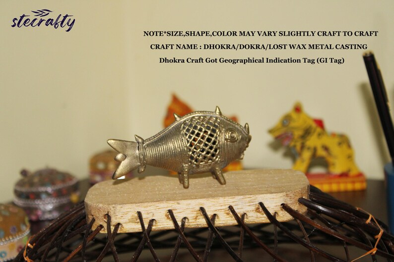 Dhokra Brass Fish Figurine: Indian Heritage Craft Home Decor - Etsy