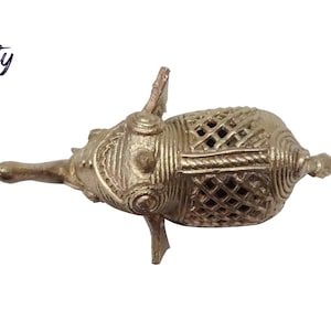 Dhokra Elephant-dokra Metal Elephant-heritage Craft of India- Dull Gold ...