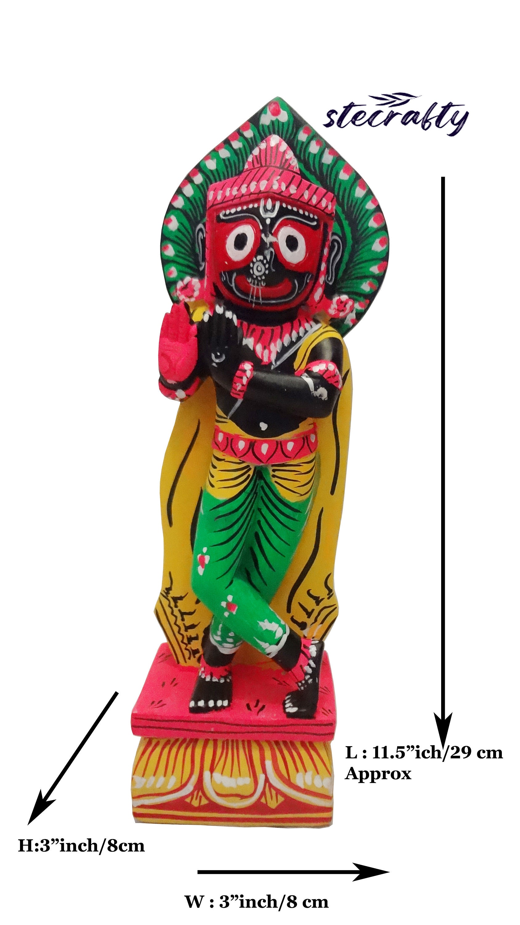 Lord Jagannath Sri Krishna Two in One Idol,top Face Lord Jagganth and ...