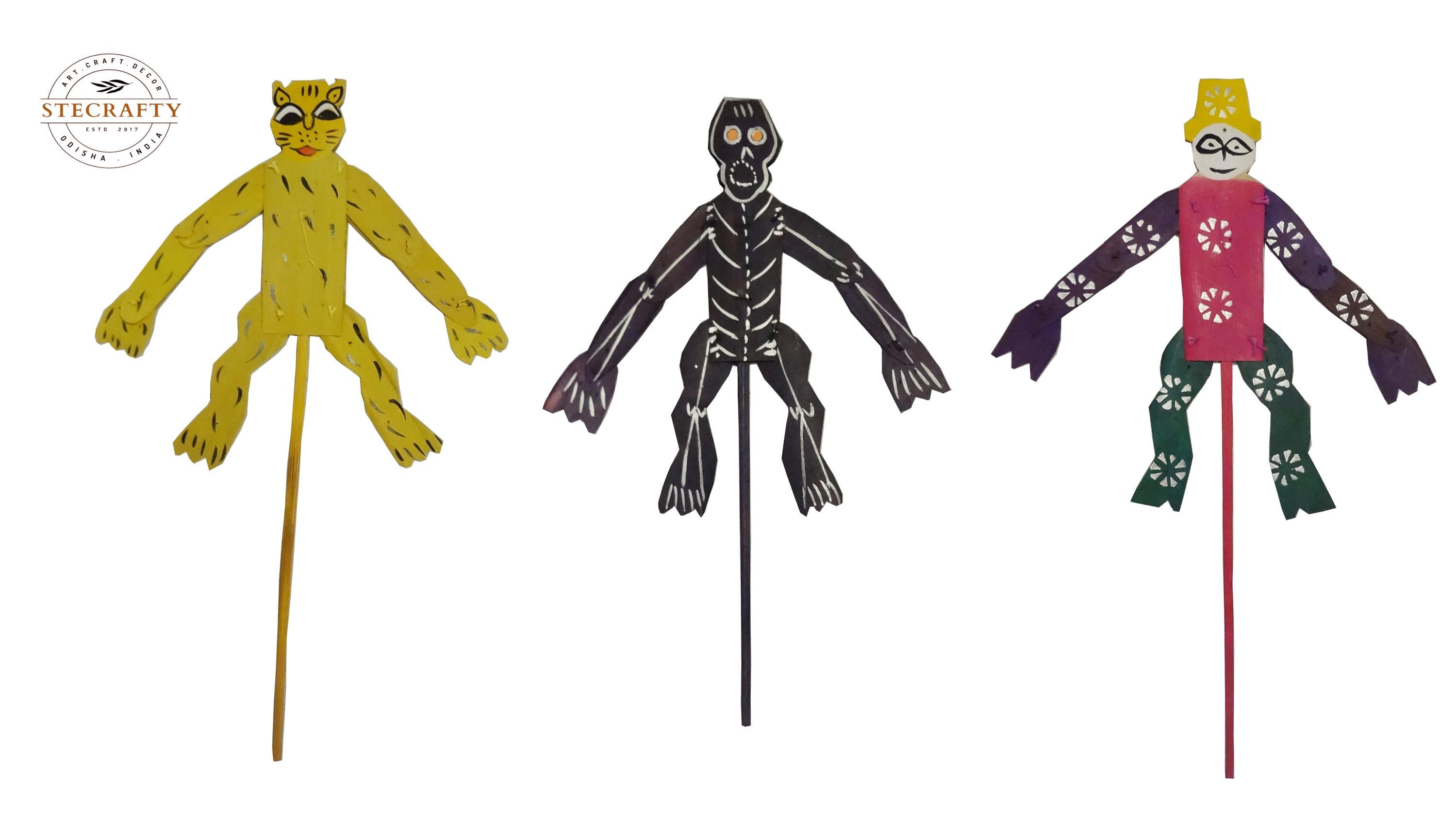 Palm Leaf Indian Puppets: Handmade Traditional Dolls, Khilona Toys - Etsy