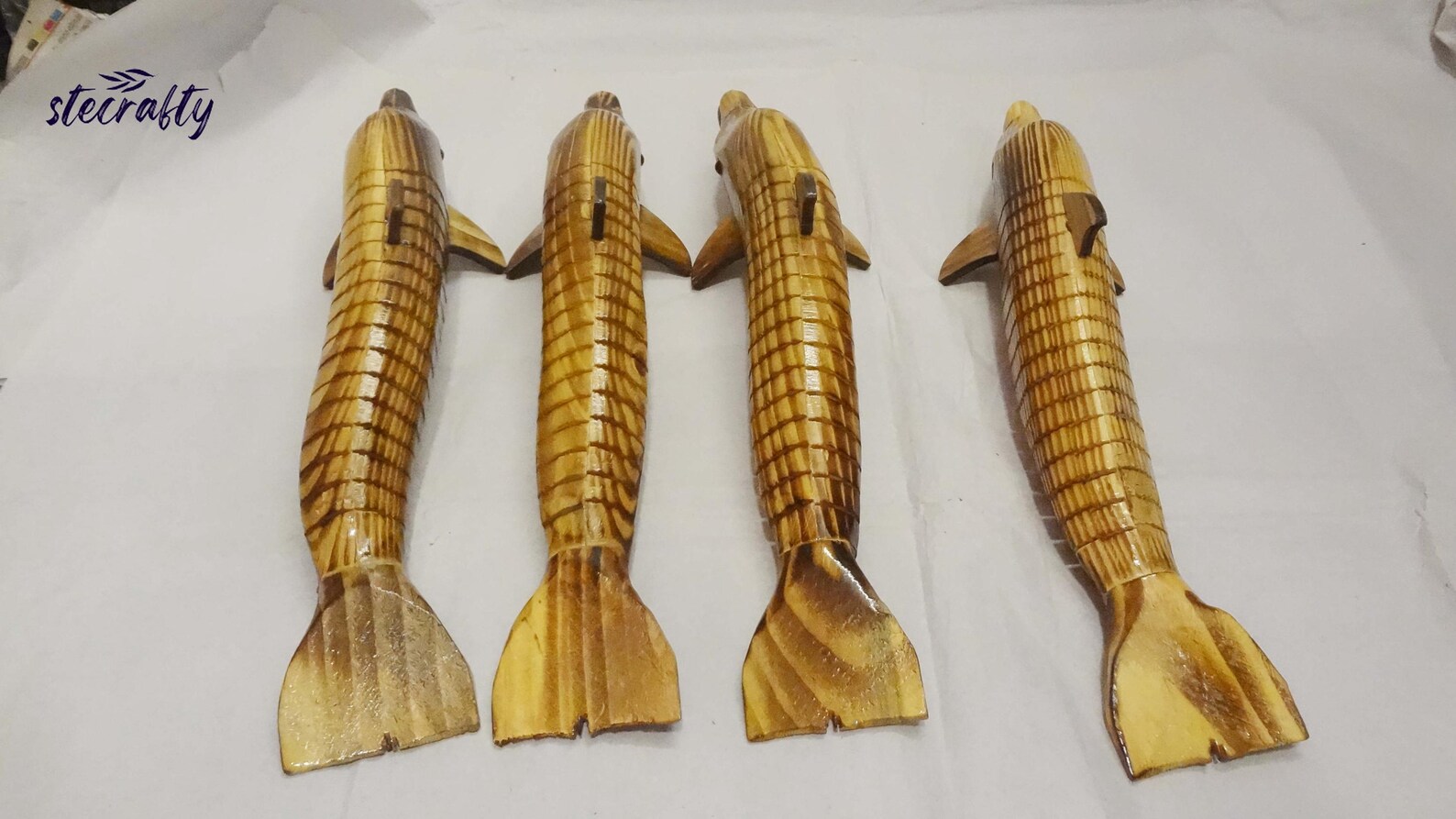 MDF Wooden Moveable Dolphin Fish-moving Dolphin Decor-handmade Fish ...