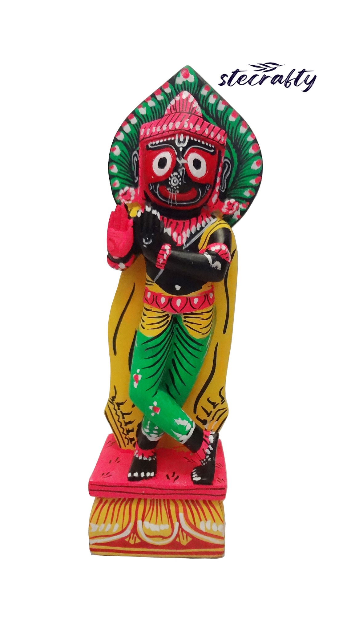Hand-painted Lord Jagannath & Krishna Marble Dust Idol - Etsy