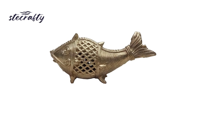 Dhokra Brass Fish Figurine: Indian Heritage Craft Home Decor - Etsy