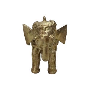 Dhokra Elephant-dokra Metal Elephant-heritage Craft of India- Dull Gold ...