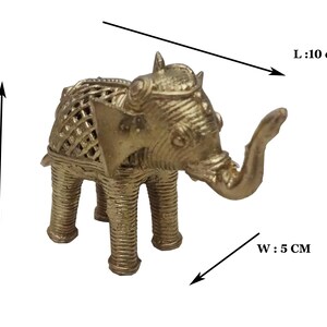Dhokra Elephant-dokra Metal Elephant-heritage Craft of India- Dull Gold ...