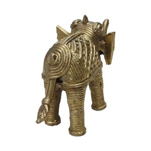 Dhokra Elephant-dokra Metal Elephant-heritage Craft of India- Dull Gold ...