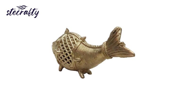 Dhokra Brass Fish Figurine: Indian Heritage Craft Home Decor - Etsy