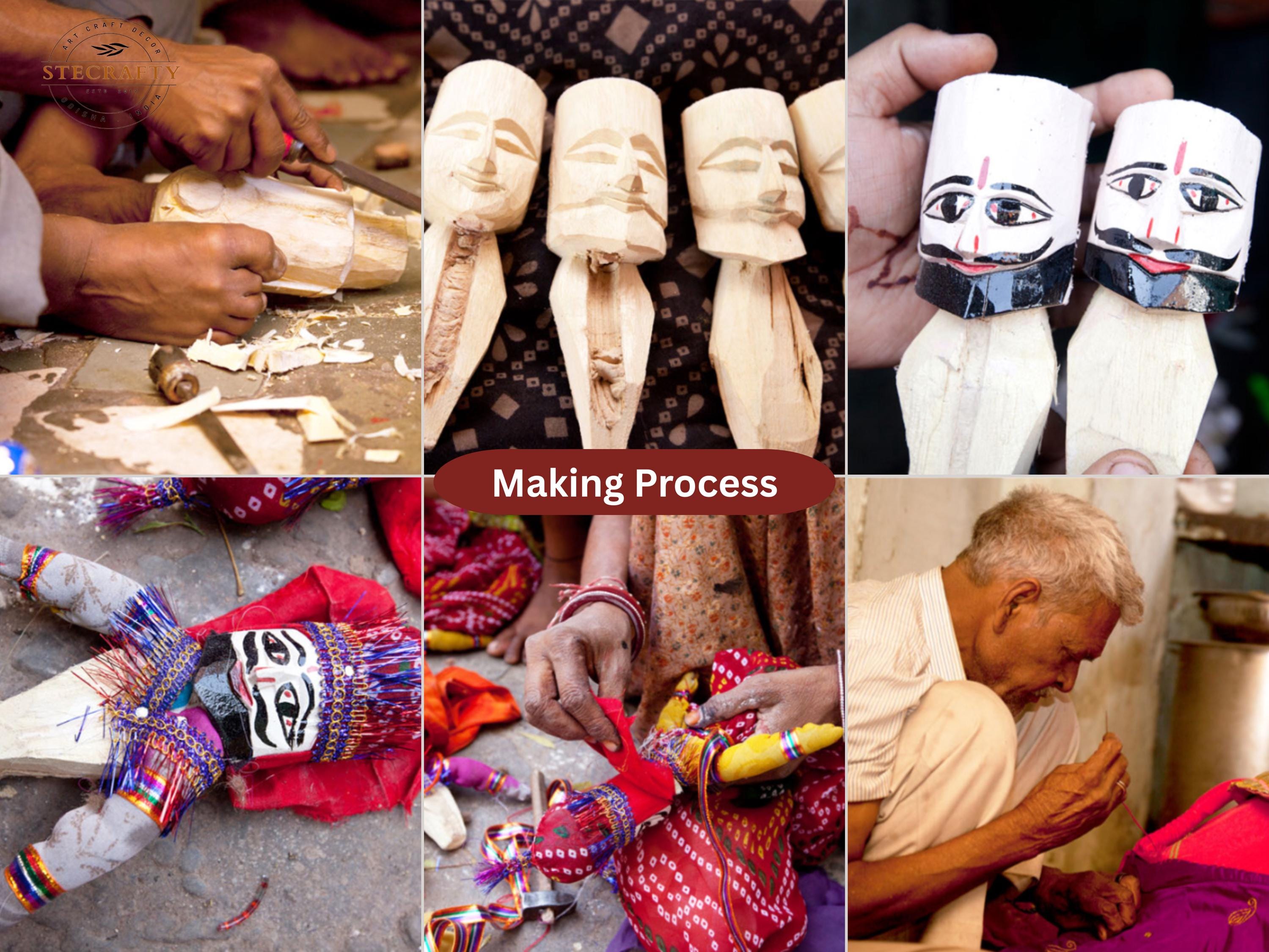 Traditional Indian Puppet Pair-handcrafted Puppets-rajasthani Kathputli ...