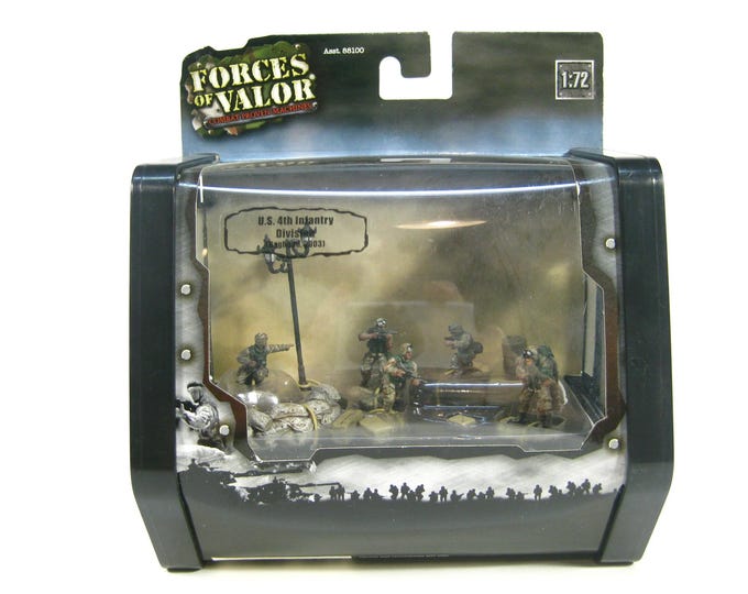 Plastic Painted Toy Soldiers Forces of Valor 1/72 "u.s. 4th Infantry ...