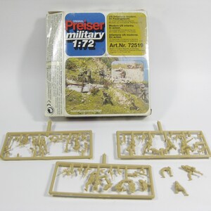 Toy Soldiers Preiser Military Models ,72519 ,boxed Set 1/72 "modern US Infantry in Action".12 ...