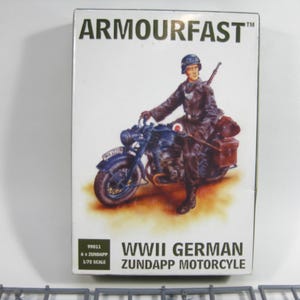 Armourfast 1/72 "ww2 German Zundapp Motorcycle". 6 Sets Oftoy Soldiers ...