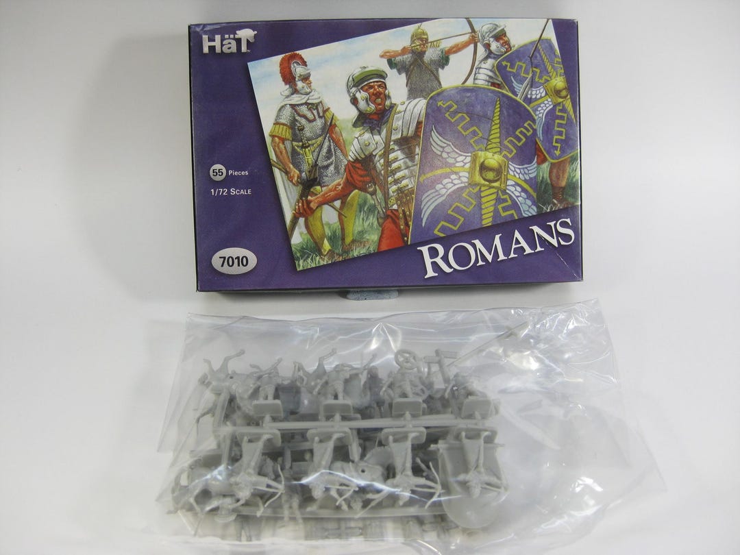 Toy Soldiers HAT 7011 , Boxed Set 1/72 Romans . 55 Pieces , Plastic ...