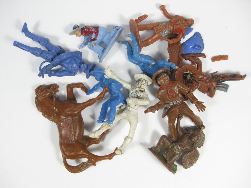 A Small Collection of 10 Vintage Broken Figures, Spare Parts , Indians ...