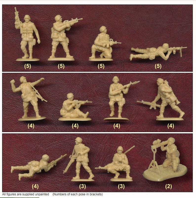Rare Vintage Toy Soldiers Revell 2520, Boxed Sealed Set 1/72 "modern US ...