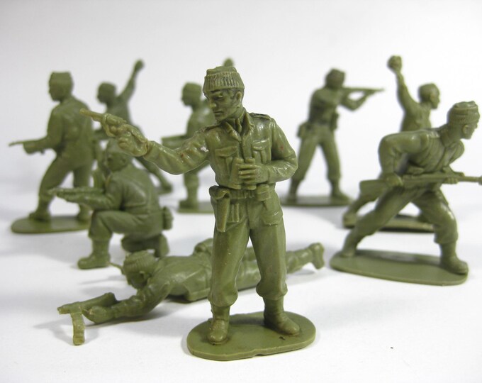 Vintage Airfix WW2 "british Commandos" 1:32 (54mm) .miniatures, 9X Toy ...