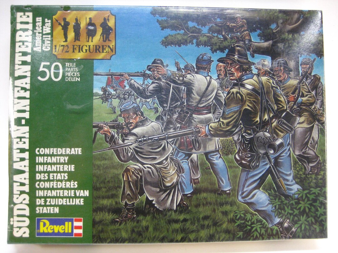 Vintage Toy Soldiers Revell 2558, Boxed Set 1/72 confederate Infantry ...