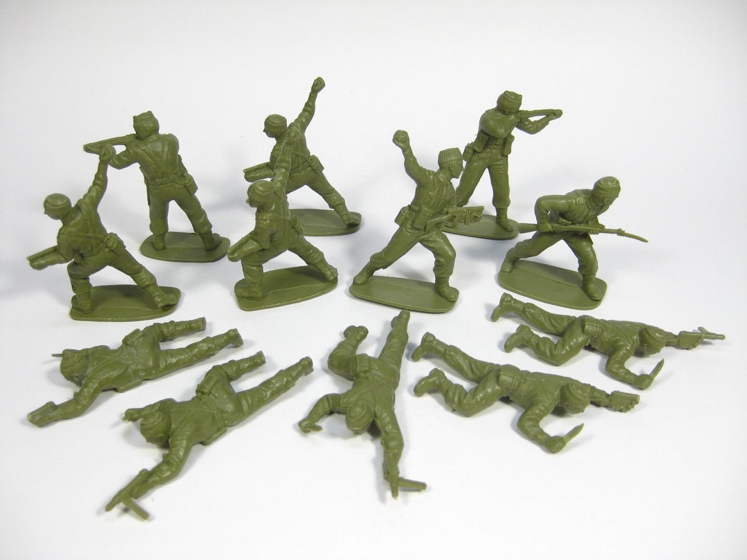 Airfix Toy Soldiers 12 Vintage Airfix WW2 british Commandos 1:32 54mm ...