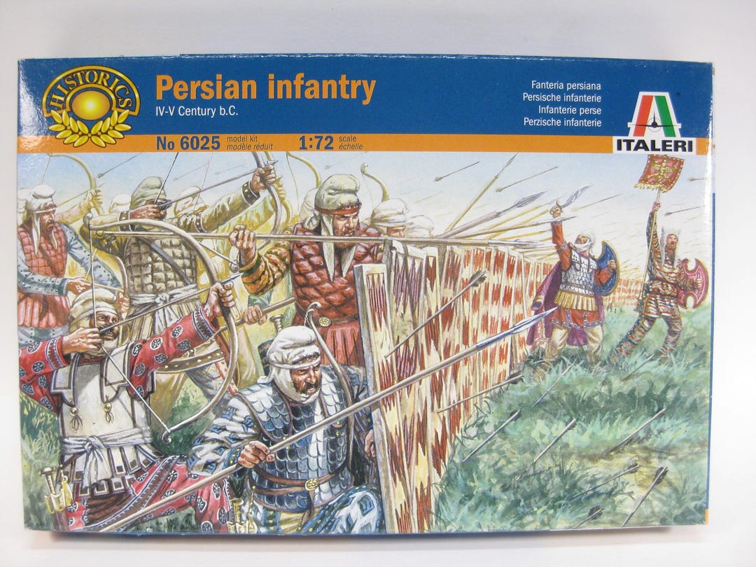 Vintage Italeri Toy Soldiers 6025 Boxed Set 1/72 "persian Infantry".42 ...
