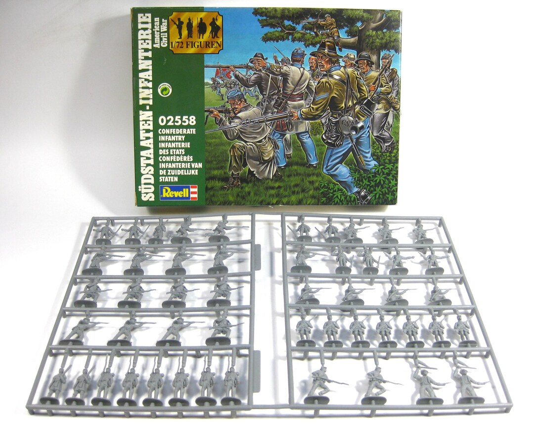 Vintage Toy Soldiers Revell 2558, Boxed Set 1/72 "confederate Infantry ...