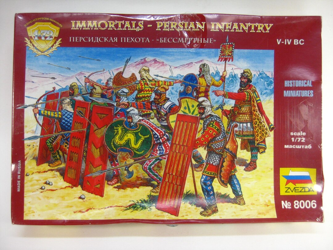 Toy Soldiers ZVEZDA 8006 Boxed Set 1/72 persian Infantry .42 Unpainted ...