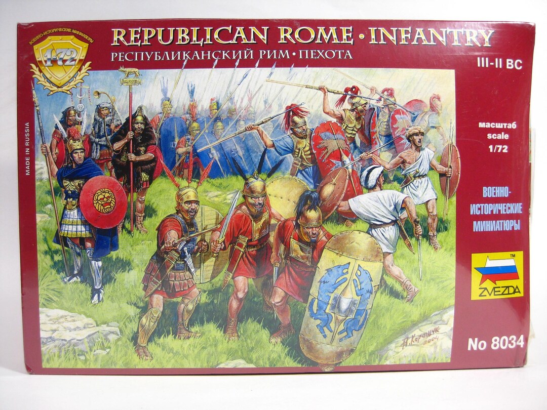 Toy Soldiers ZVEZDA 8034 Boxed Set 1/72 "republican Rome Infantry" .40 ...