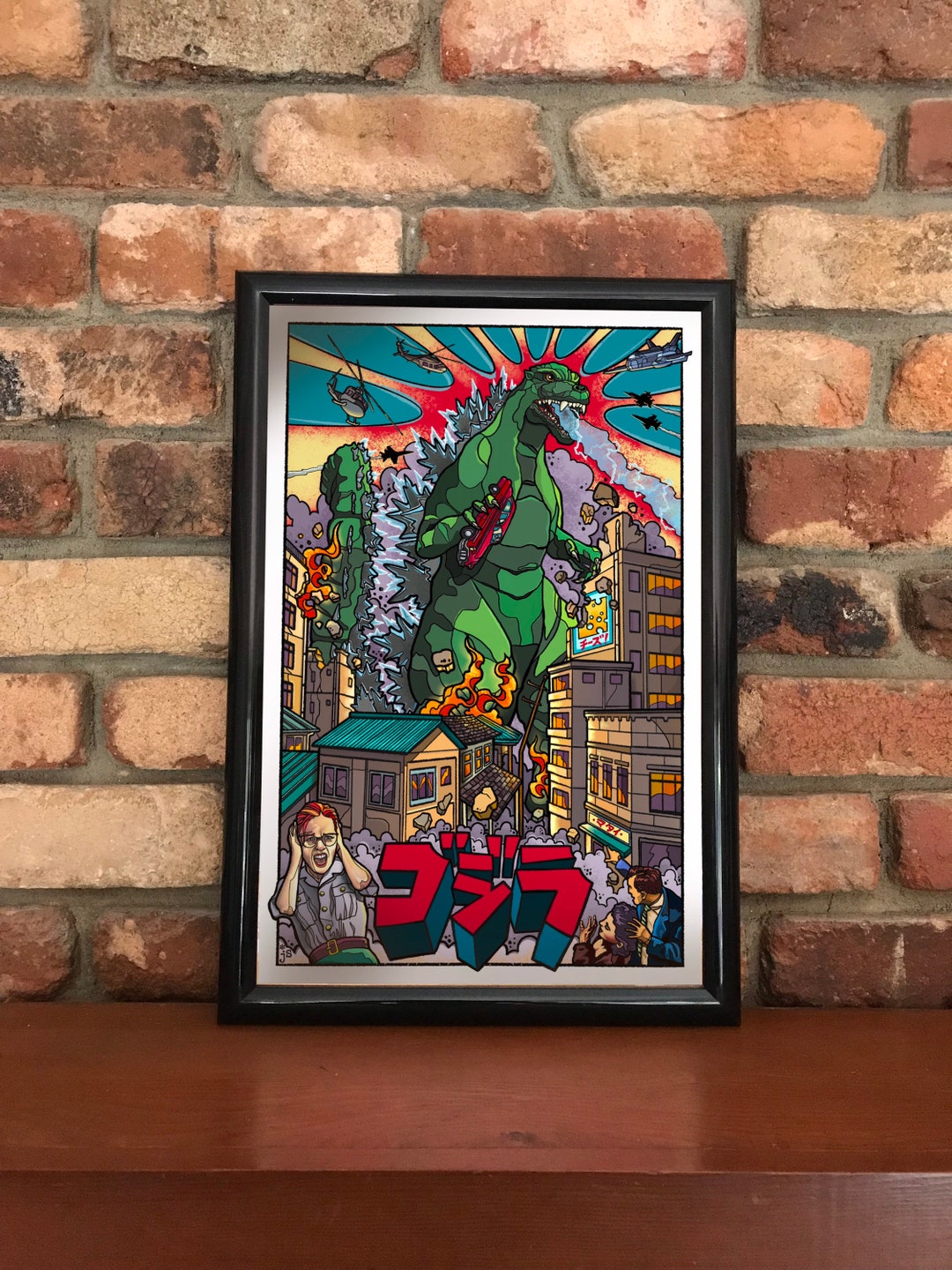Oh No, Godzilla! Print - Etsy